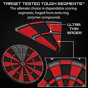 Viper by GLD Products 800 Regulation Size Electronic Dartboard, Featuring 57 Game options for up to 16 players, Enhanced Scoring Experience with Ultra-Thin Spider, and Top Quality Segments to Reduce Bounce Outs, Black