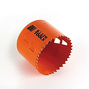 Klein Tools 31940 Bi-Metal Hole Saw for Steel Cutting, Heavy-Duty 2 1/2-Inch Hole Saw