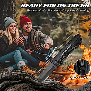 Gifts for Him Boyfriend Husband,Multitool Pocket Knife "I LOVE YOU",Anniversary Birthday Christmas Valentines Day Gifts for Him,Unique Camping Hunting Cycling Gift Ideas for Men