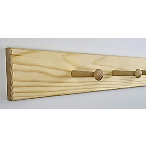 48" Unfinished Shaker Peg Rack