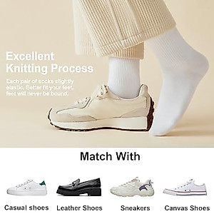 J-BOX Above Ankle Crew Socks For Womens, Thin Soft Comfort Breathable Dress Socks for Business, Casual, Cotton