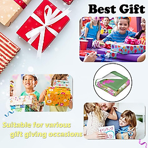 Orange Floral and Owl Throw Blanket Bedding Gifts, for Girls Boys Kids, 50x60 in, Woodland Wisdom Animal Themed Flannel Blankets for Bed, Travel, Camping, Sofa, Room Decor, Cozy Warm Plush Soft