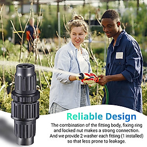 ECODESEO Expandable Garden Hose Repair Kit, Plastic Flex Hose Repair Kit, Male and Female Hose End Repair Fittings/Connector, 4 Pack