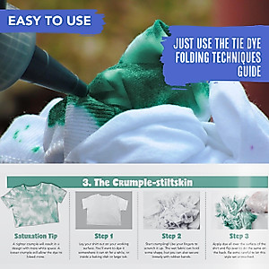 DOODLE HOG Blue Colors Tie Dye Kit in Beach Bum Blue Tie Dye – Custom Clothing Dye with 6 Refills for Summer Activities for Kids - Tie Dye Supplies with Aqua Tie Dye Techniques Guide DIY