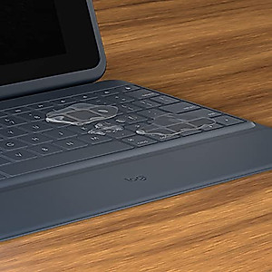 Logitech Rugged Combo 3 iPad Keyboard Case with Smart Connector for iPad (7th and 8th Generation) for Education - Classic Blue