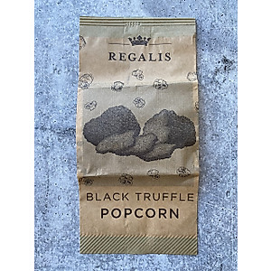 Regalis Microwavable Black Truffle Popcorn, Non-GMO Kernels, Real Black European Truffle, 3 Bags