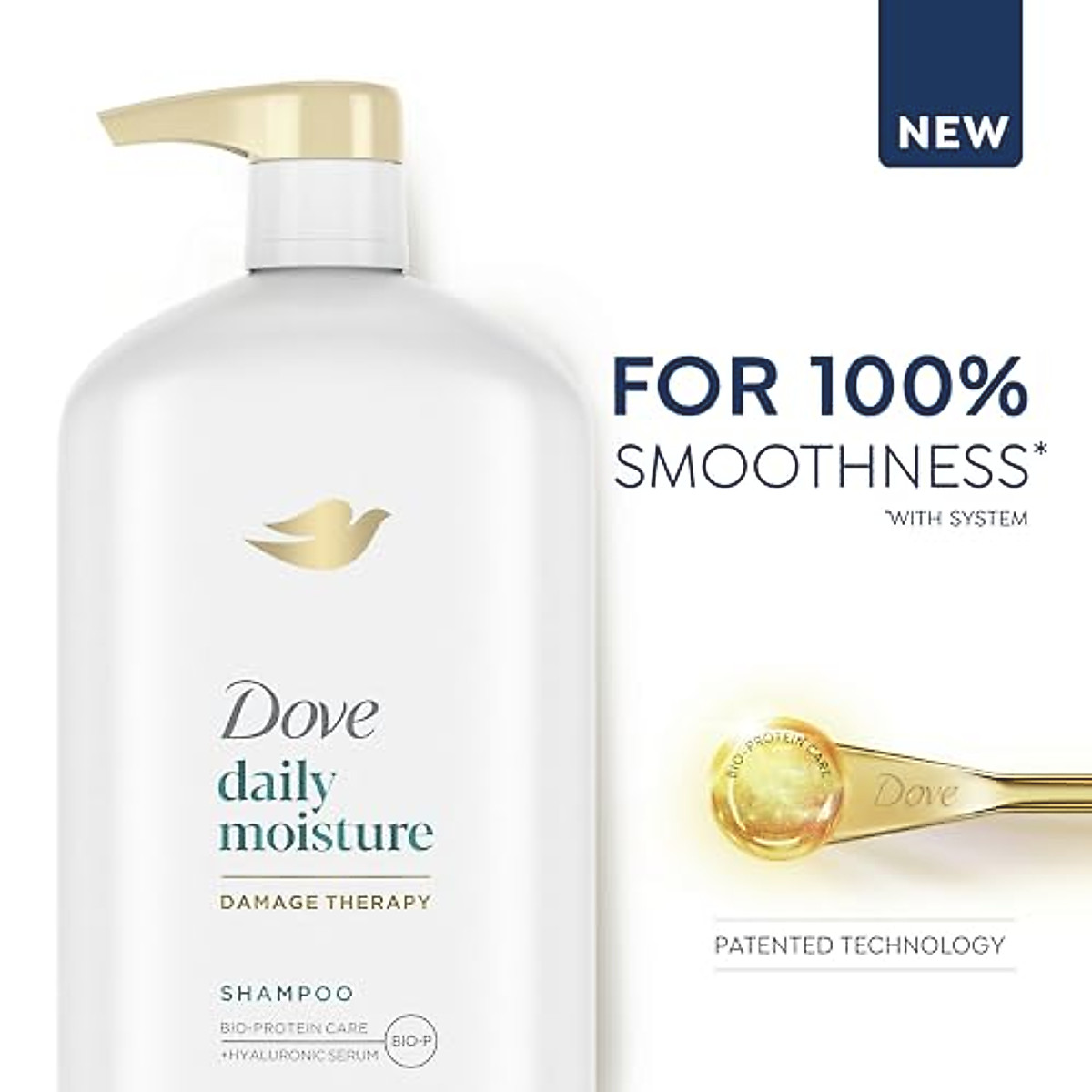 Dove Ultra Care Shampoo Daily Moisture Pack of 4 for Dry Hair Shampoo with Bio-Restore Complex 31 oz