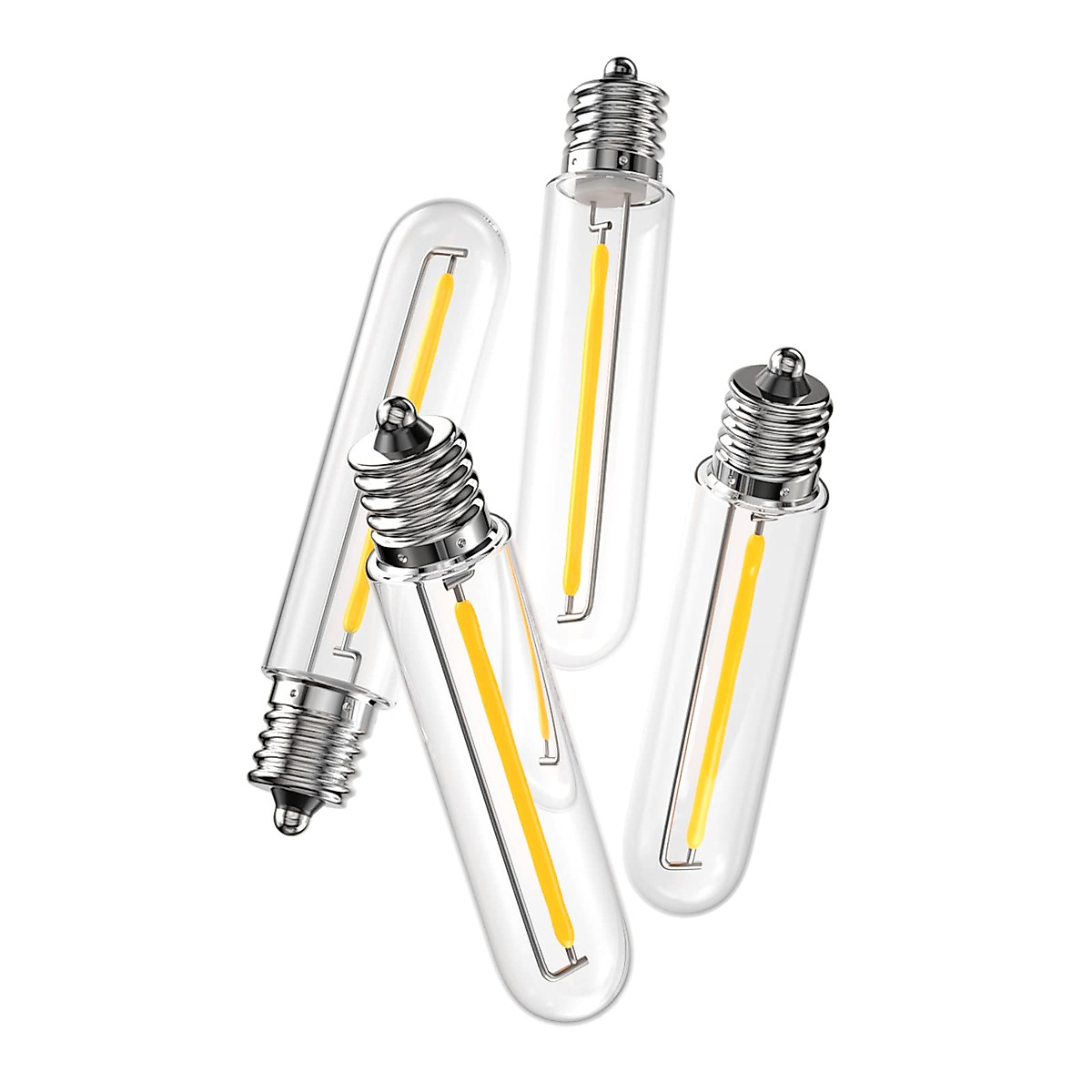 LED Replacement Bulbs 1W T13, 4 Pack Waterproof E12 Screw Base for Outdoor LED String Lights Shatterproof, for Indoor and Outdoor Use