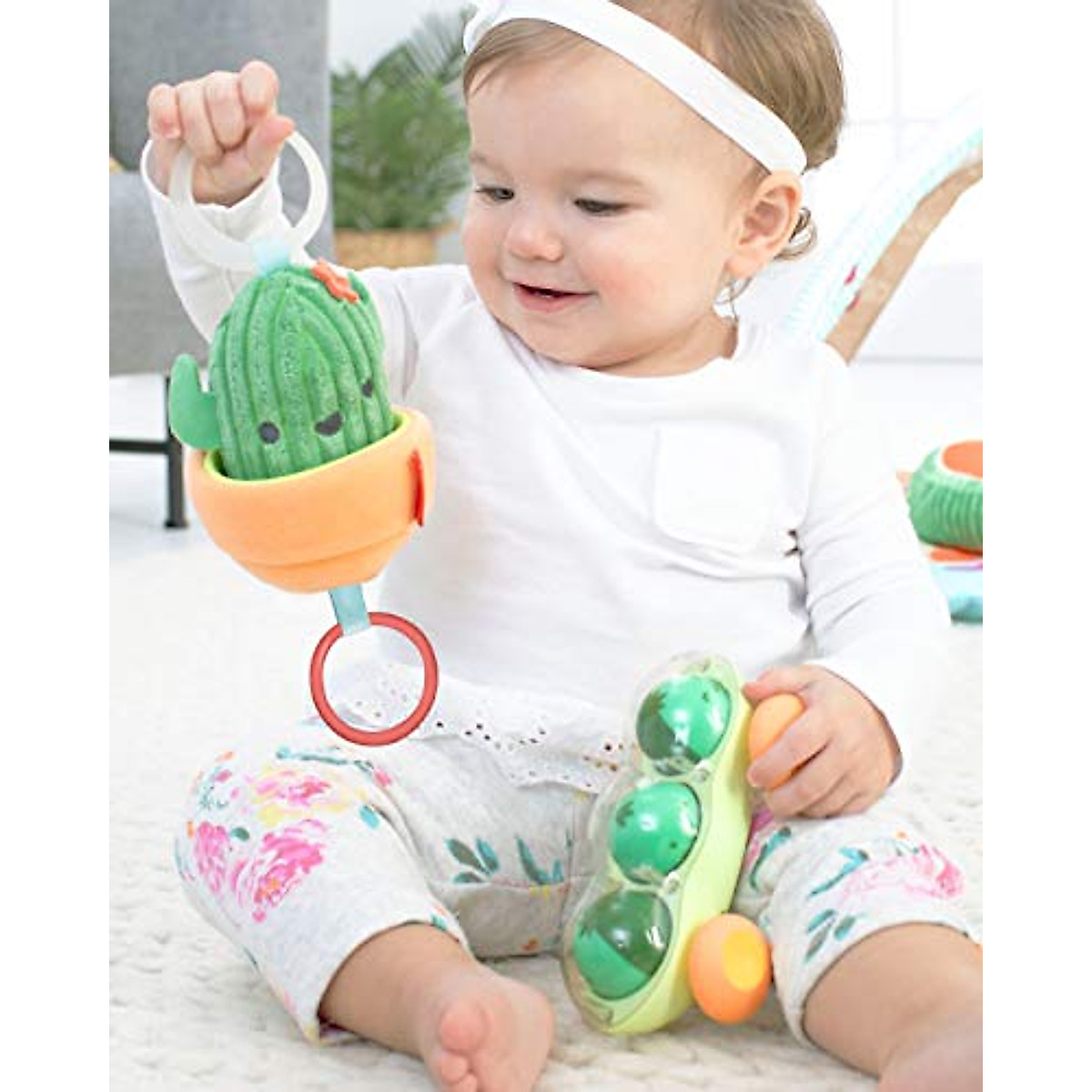 Skip Hop Baby Stroller Toy, Farmstand Grow & Play Jitter, Cactus