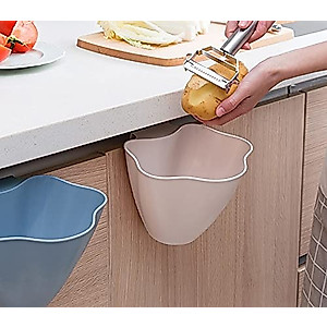 Muellery Hanging Kitchen Waste Bin Over-Cabinet Garbage Bowl Trash Can Collecting Food Scraps Pink TPKS79788Pink