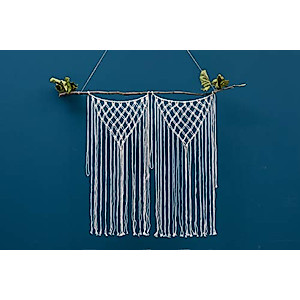 Hysunland Macrame Chair Decor for Wedding Party Chair Decorations Boho Home Décor, Set of 2