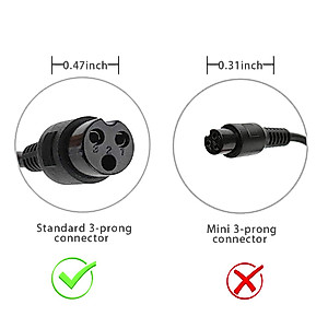 EVAPLUS 24V (36W) Battery Charger Standard 3-Prong Inline for Razor E100 E200 E300 E125 E150 E500 E175 PR200, E225S E325S MX350, Pocket Mod, Sports Mod, and Dirt Quad
