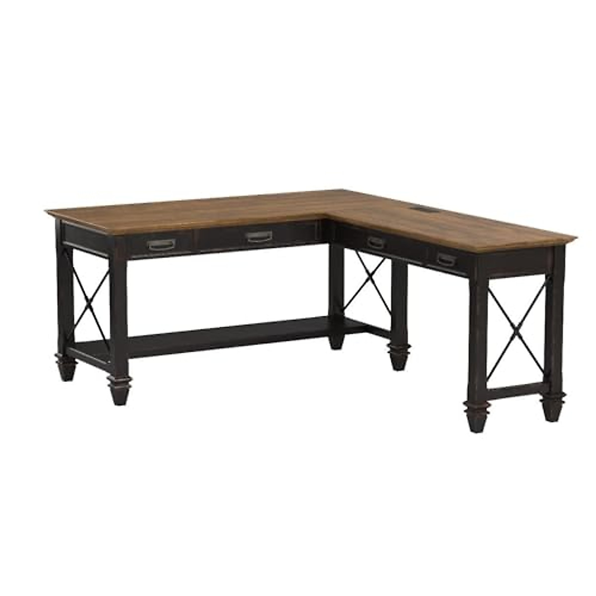 Martin Furniture Hartford Open L-Shaped Desk, Brown