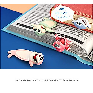Ouch 3D Animal Bookmarks for Kids Students,Funny 3D Cartoon Bookmark Animals Reading Bookmarks for Students Office Stationery Creative Gift Ideal for Boys Girls (Gecko)