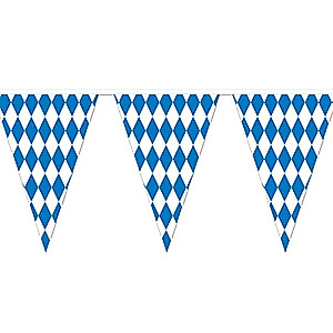 Beistle Plastic Oktoberfest Bavarian Pennant Banner For German Theme Party Supplies