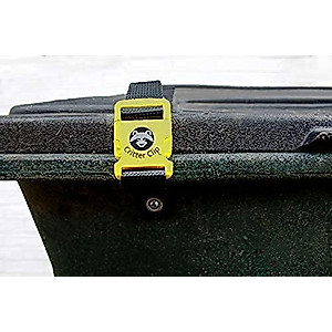 Critter Clip Universal Lid Locking System for Outdoor Garbage Cans to Stop Raccoons, Pets and Wind. Simple to Install Kit, Heavy Duty Lid Lock, Easy Single Hand Release.