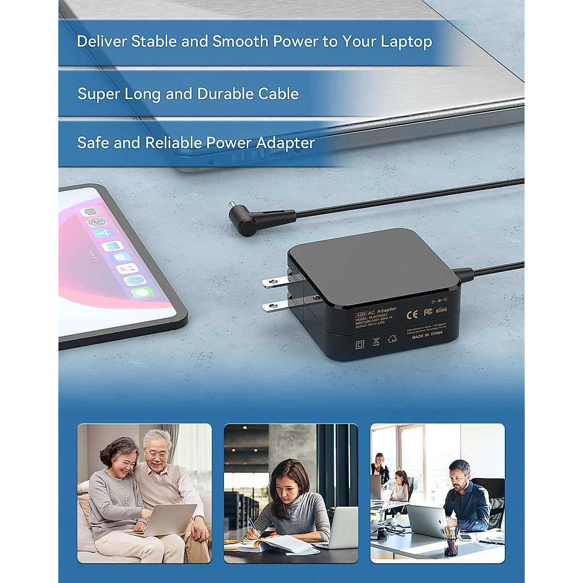 45W 33W AC Adapter Laptop Charger Compatible with ASUS AD883J20 X540S X540L Q504U Q302L X553M UX360C Q200E C300S C300M Q200E Q502LA Q302U X200MA X541NA ZenBook UX305 UX330 UX330U UX360