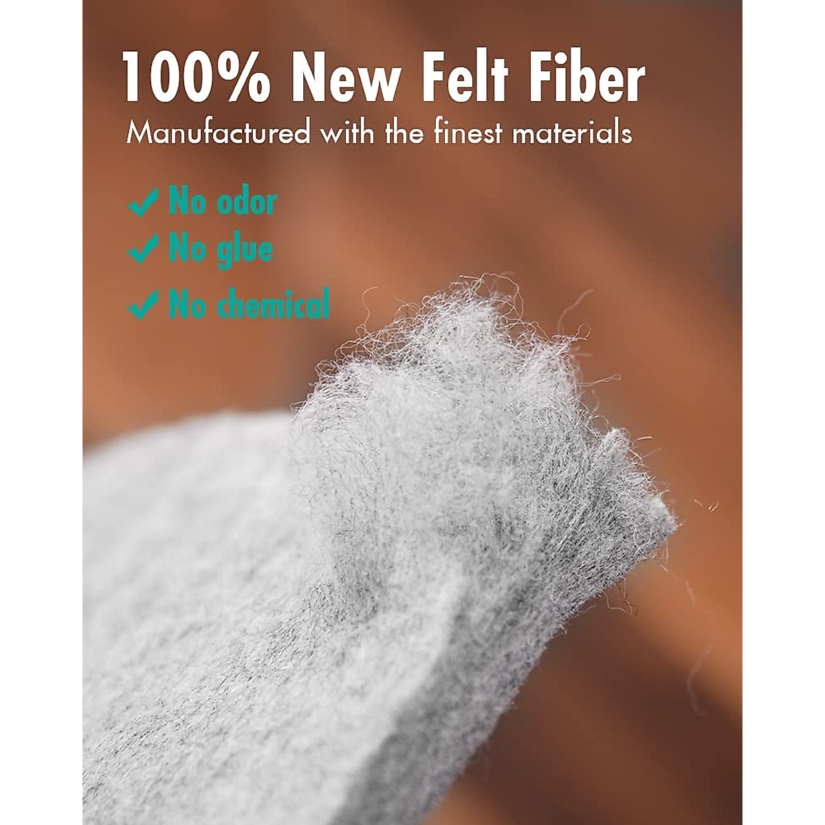 Non Slip Rug Pad Rug Gripper - 3x5 Feet 1/4” Extra Thick Felt Under Rug for Area Rugs and Hardwood Floors,Super Cushioned Non Skid Carpet Padding