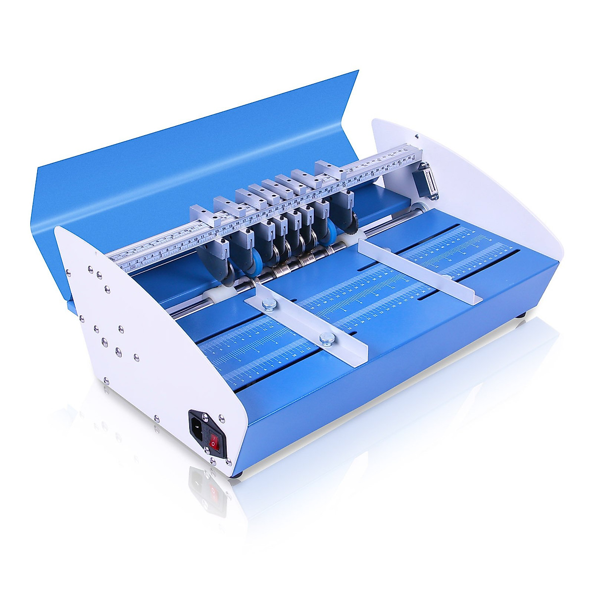 VEVOR Electric Creasing Machine 18 Inch 460mm Paper Creasing Scoring Machine 3 in 1 Creasing Machine with Heavy Duty Metal Present Multi-Function