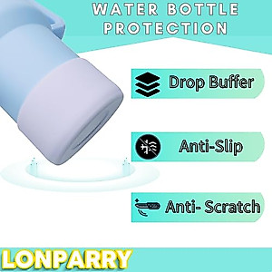 LONPARRY 2-Pack Silicone Boot for Stanley 40 30 oz Quencher Adventure Tumbler, Bottom Boot for Stanley IceFlow 30 20 oz, Stanley Cup Protector Sleeve Cover Boots for Stanley Accessories Fog