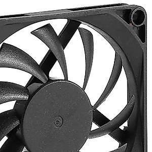 Hot 80mm 2 Pin Connector Cooling Fan for Computer Case CPU Cooler Radiator liuqiangmeiguo (Blade Color : Black)