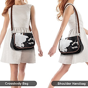 YongColer Cow Print Crossbody Bags for Women, Cross Body Purse Handbag with Adjustable Shoulder Strap