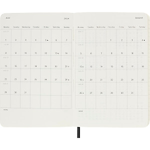 Moleskine DSB12WN2Y24 Notebook, Beginning with January 2024, 12 Months, Weekly Diary Soft Cover, Pocket Size (W x H x H): 3.5 x 5.5 inches (9 x 14 cm), Black