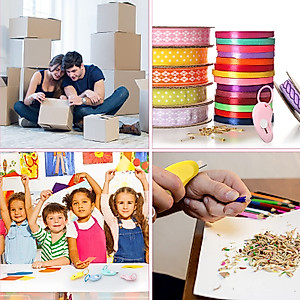 6 Pieces Mini Utility Knife Box Cutter Letter Opener Pocket Knives Colorful Mini Slides Open for Letter Small Box Opening Paper Cutting DIY Crafts