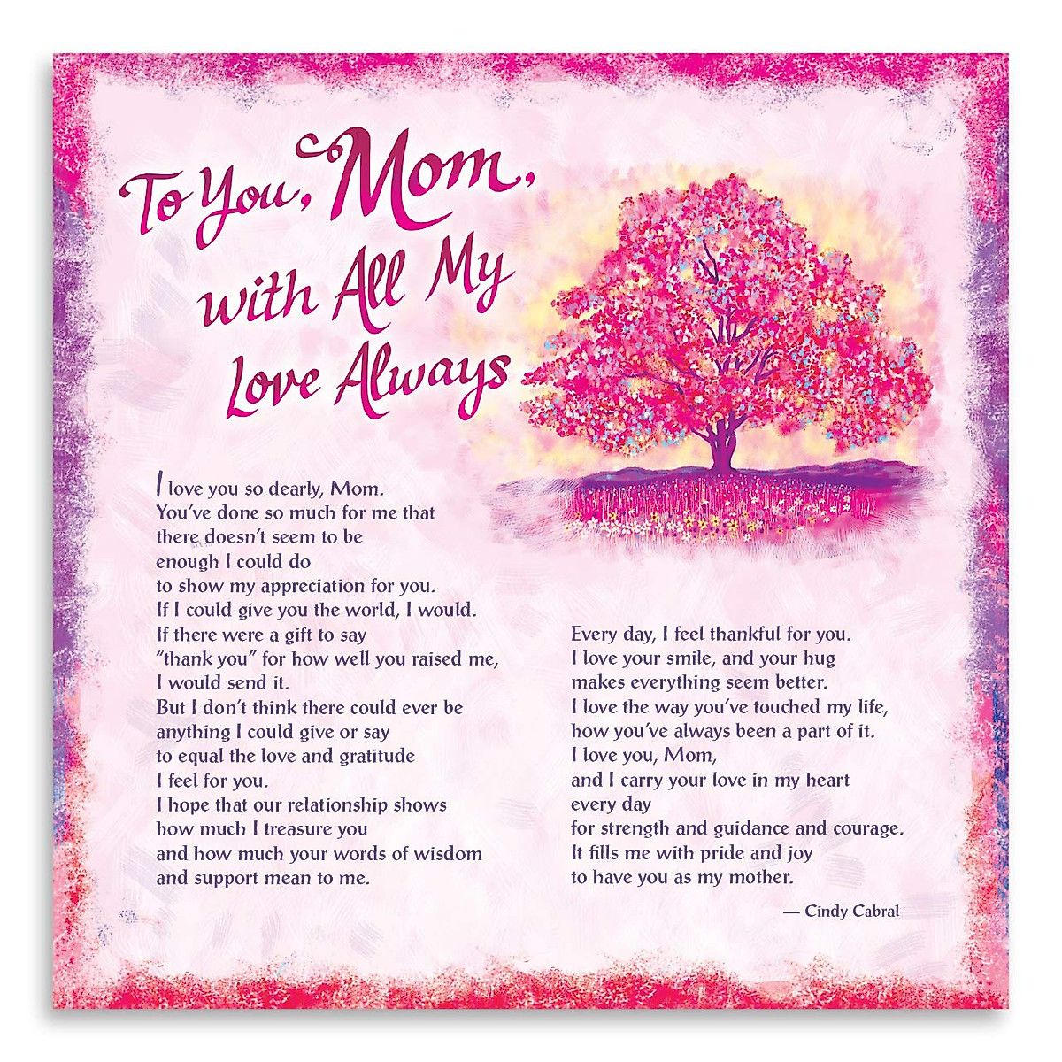 Blue Mountain Arts 2021 Wall Calendar "Mom, Thank You for a Lifetime of Love" 12 x 12 in. 12-Month Hanging Wall Calendar Is a Sweet Gift for a Wonderful Mother
