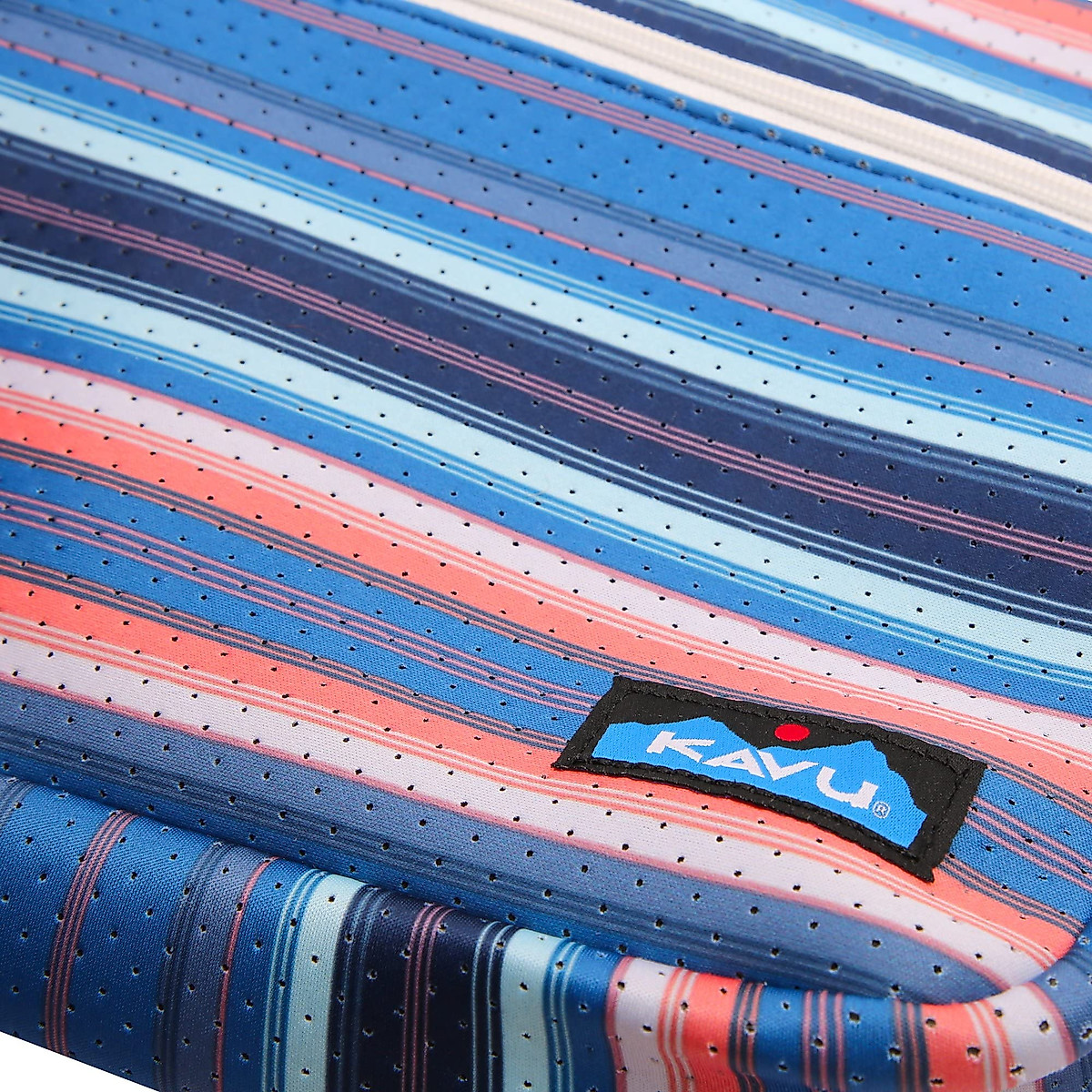 KAVU Pearrygin Pouch Cross Body Bag Mesh Zip Purse - Reef Stripe