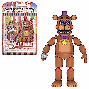 Funko Action Figure: Five Nights at Freddy's (FNAF) Pizza Sim: Rockstar Freddy Fazbear Collectible - FNAF Pizza Simulator - Collectible - Gift Idea - Official Merchandise - Video Games Fans