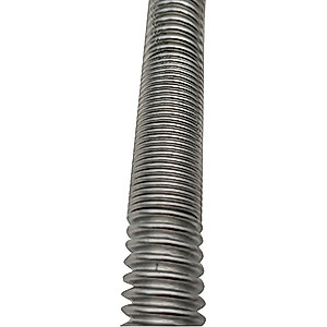 MENSI Non-Whistle 3/8" Female Flre with 1/2" Adapter Flexible Flex Gas Line for LPG and NG Fire Pit Hose Connection Kit in 24" Length