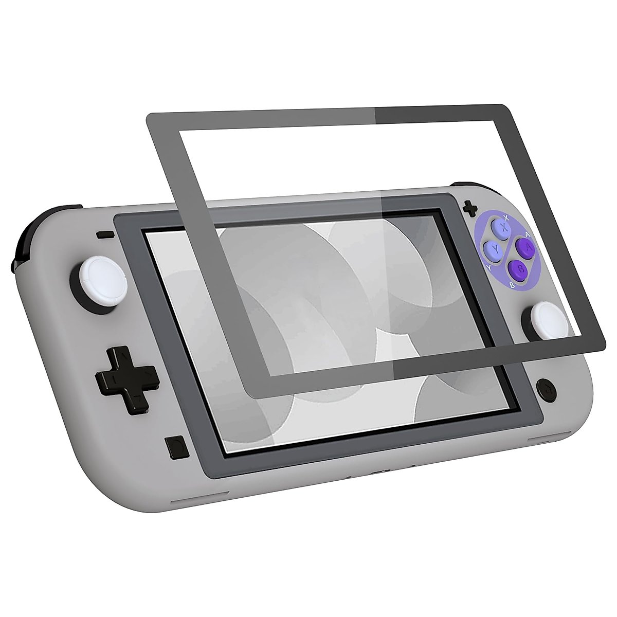 eXtremeRate Classic SNES Style DIY Replacement Shell for Nintendo Switch Lite, NSL Handheld Controller Housing w/Screen Protector, Custom Case Cover for Nintendo Switch Lite