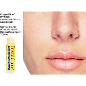 INSTACURE Original Nose Balm. Fast Relief for Cracked Dry & Sore Noses with Raw Manuka Honey Vitamin E Shea Butter Aloe Vera Oil. Heals Dog’s Dry Cracked Nose (1 Pack)