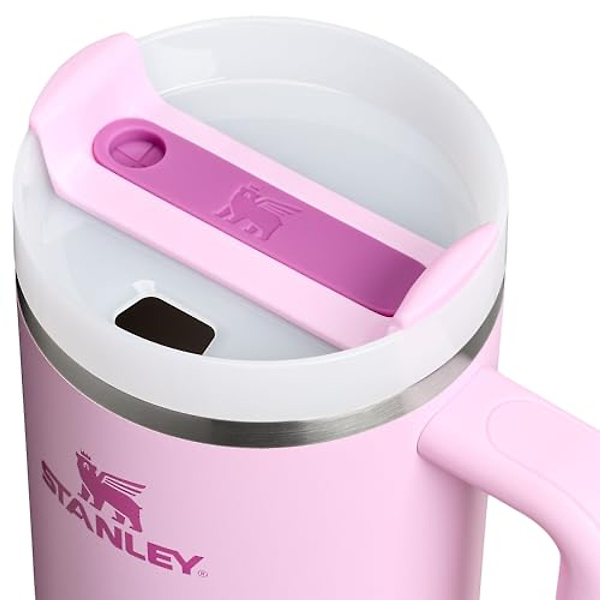 Stanley Quencher H2.0 Tumbler with Handle and Straw 40 oz | Flowstate 3-Position Lid | Cup Holder Compatible for Travel | Insulated Stainless Steel Cup | BPA-Free | Cherry Blossom