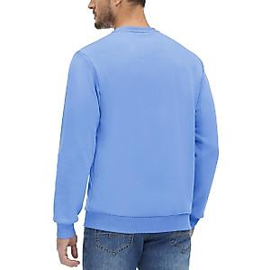 MAGCOMSEN Winter Sweatshirts For Men Bomber Sweatshirts Thick Cotton Sweatshirts Sherpa Sweatshirt Fleece Lining Casual Warm Sweatshirts Pale Blue, X-Large