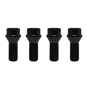RISON-Titanium Wheel Bolts M14x1.5x28 Titanium Torx Head Lug Bolts 28mm Shank 20 Pieces 6AL4V Aerospace Grade Cone Seat Black M14x1.5x28mm Lug Bolts