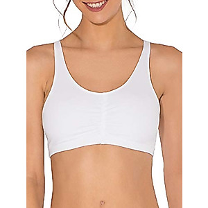 Fruit of the Loom womens Adjustable Shirred Front Racerback Sports Bra, Mint Chip/White/Grey Heather - 3 Pack, 40 US