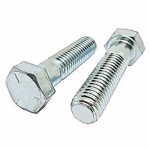 Newport Fasteners 1/4 inch x 1-1/4 inch Hex Cap Screw Grade 5 Zinc Plated Steel (Quantity: 100 pcs) 1/4-20 x 1 1/4 Hex Bolt/Coarse Thread/Partially Threaded 0.75 inches of Thread