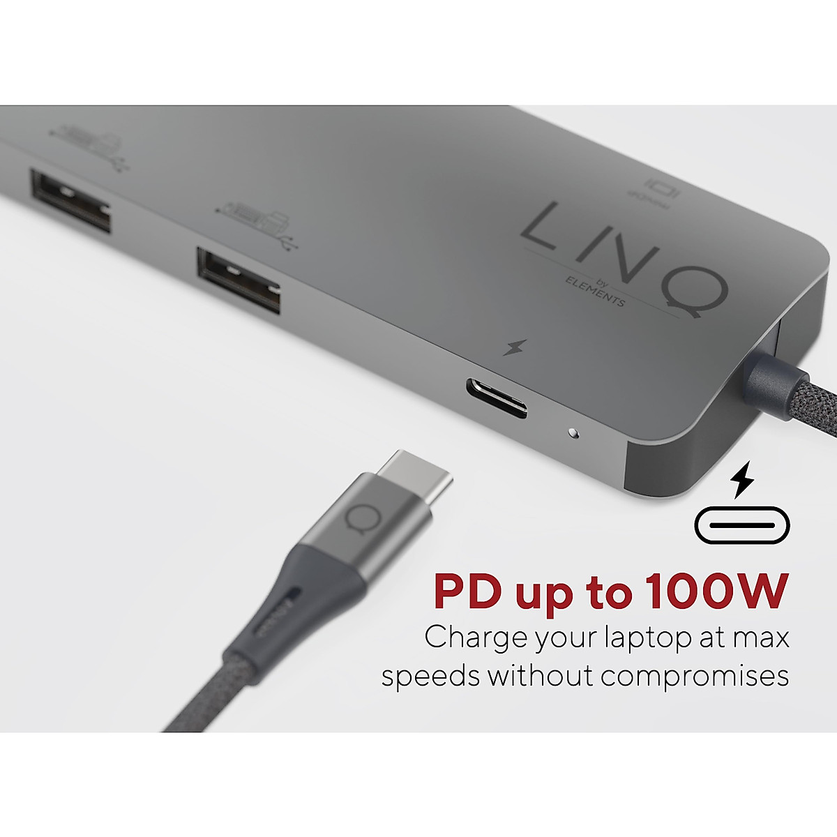 LINQ byELEMENTS LQ48022 8-in-1 8K Pro Studio SSD USB-C Multiport Hub