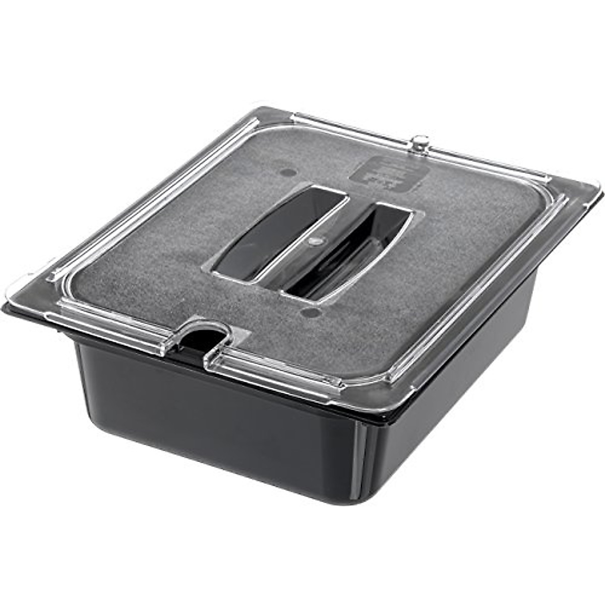 Carlisle FoodService Products 10231U07 StorPlus Half Size Polycarbonate Universal Handled Notched Food Pan Lid, Clear