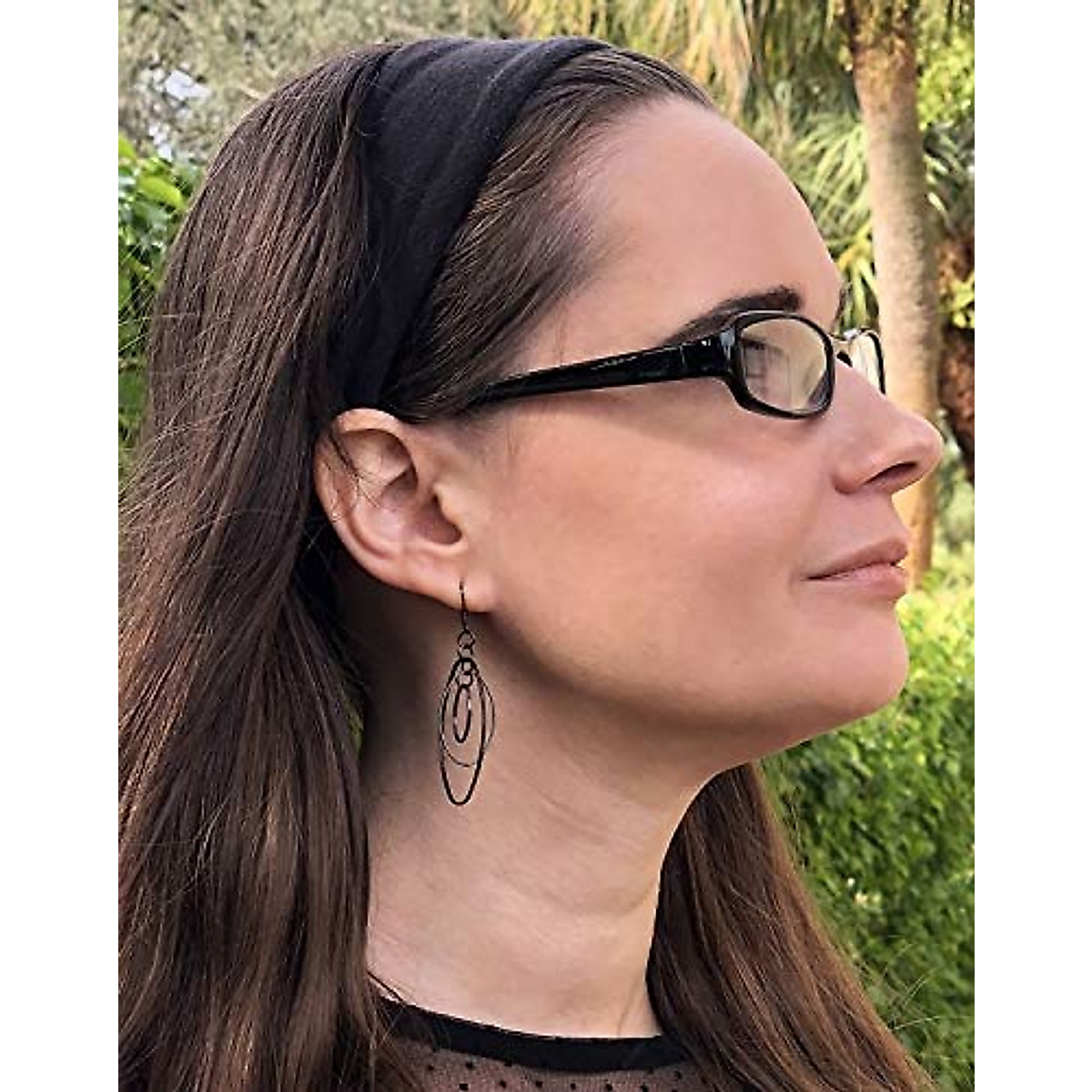 Calabria 8034 Designer Reading Glasses +1.50 Black Women Spring Hinged One Power Readers Distortion Free Lightweight Durable