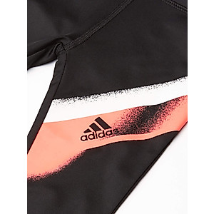 adidas Girls' Active Sports Athletic Ankle Length Legging Tight, Break Barriers Black, Large