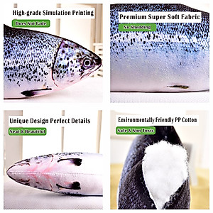 LYXIHAP Simulation Fish Plush Decorate Soft Fish Decorate Pillow Cushion Stuffed Decorate Oversized Pillow Creative Gift Home Decor