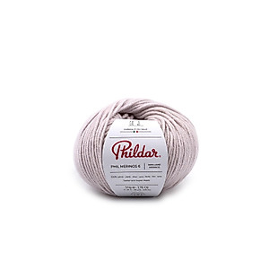 Superwash Pure Merino Wool Knitting Yarn, Worsted Weight Phildar Merinos 6 (CHANVRE)