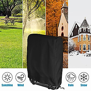 Kovshuiwe Outdoor Zero Gravity Folding Chair Cover Waterproof 2PCS, Folding Chair Storage Covers All Weather, Dustproof 420D Oxford Anti Zero Gravity Chair Cover with Storage Bag, Black