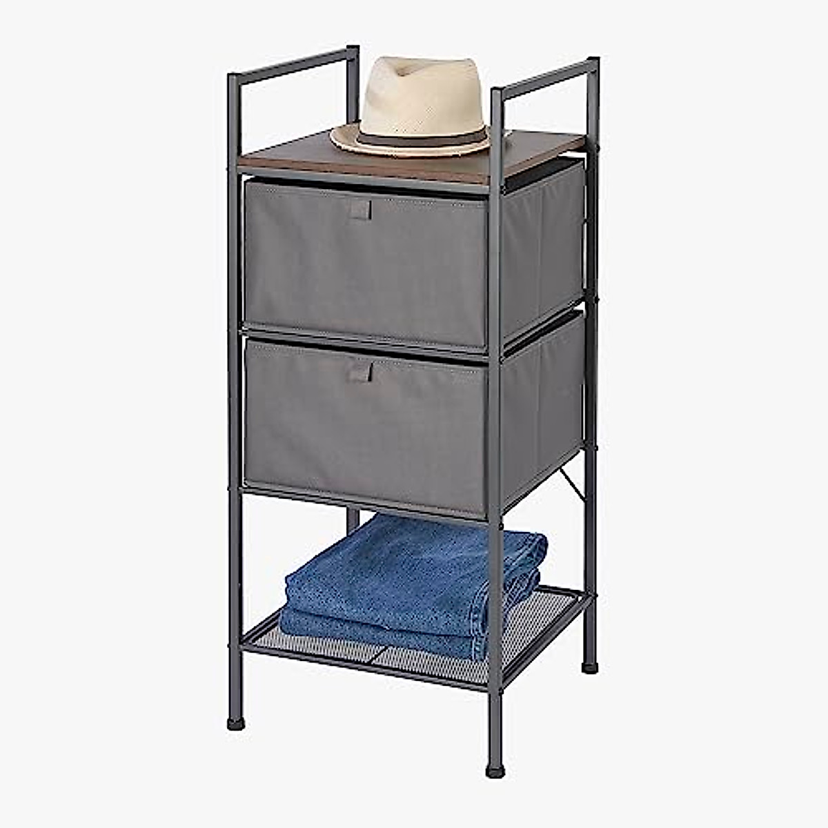 4-Tier Stackable Storage Tower With Drawers by Neatfreak! - Storage Cabinet With Drawers and Shelves For Clothes, Shoes & Accessories - Bedroom, Closet & Bathroom Organizer Tower