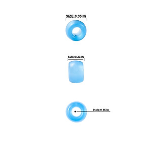 1000 Pcs Acrylic 9 Color Pony Beads 6x9mm Bulk Glow in The Dark