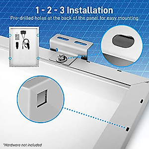SereneLife 100W 12V Monocrystalline Portable Easy Mono Solar Panel Starter Kit w/ 3 ft 11AWG Cable Set-for Van, Campers, Golf Cart, Car Roof, Boat SLSPNL10