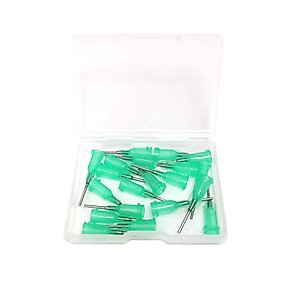 20 Pack - 18 Ga 1/2 Inch Blunt Tip Dispensing Needle with Luer Lock,Green